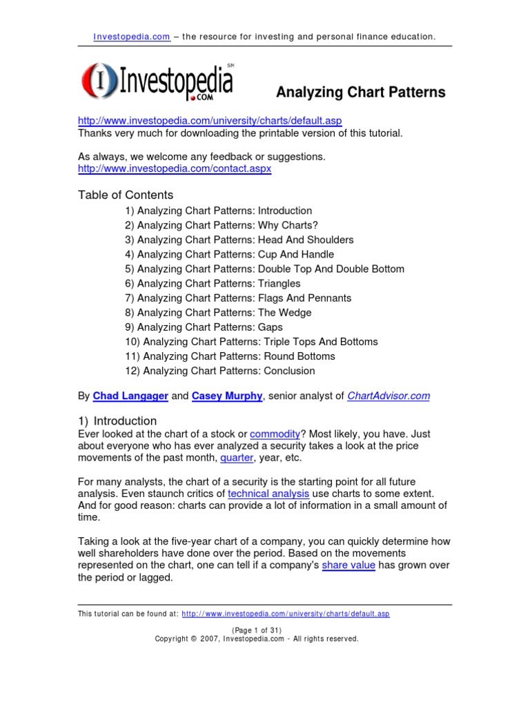 Analyzing Chart Patterns | PDF | Market Trend | Technical Analysis