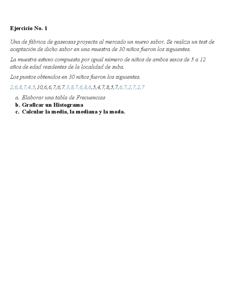 Ejerci. Estad. Resueltos | PDF | Métodos y materiales de enseñanza