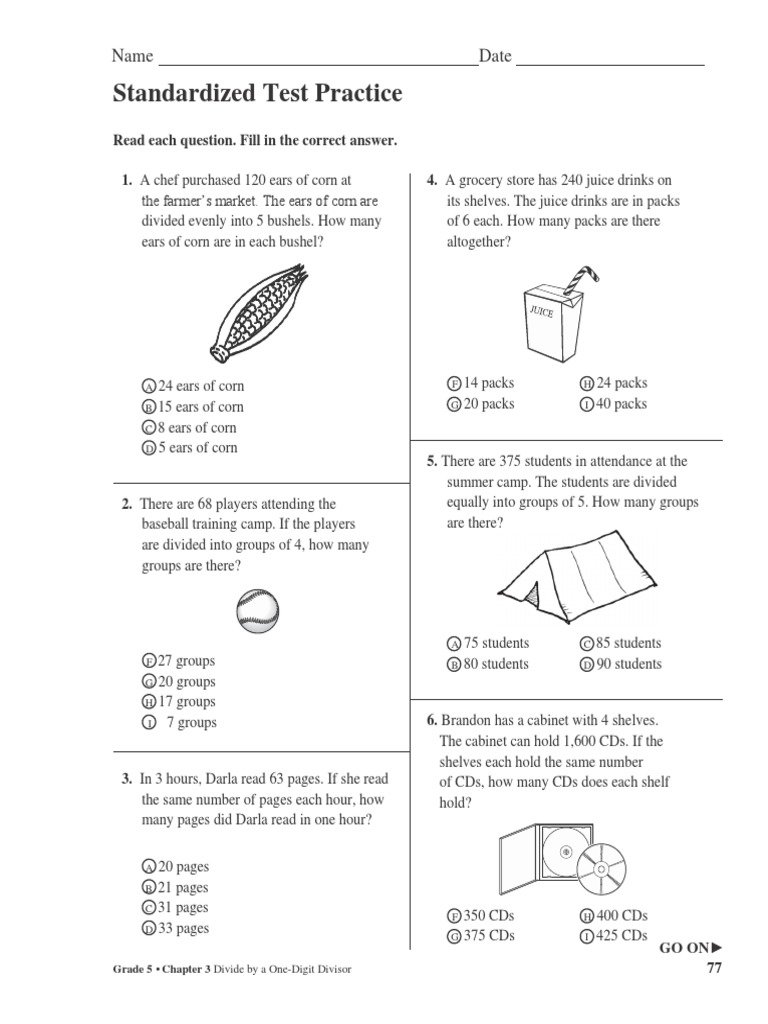 Standardized Test Practice: Name Date | PDF | Beverages | Business