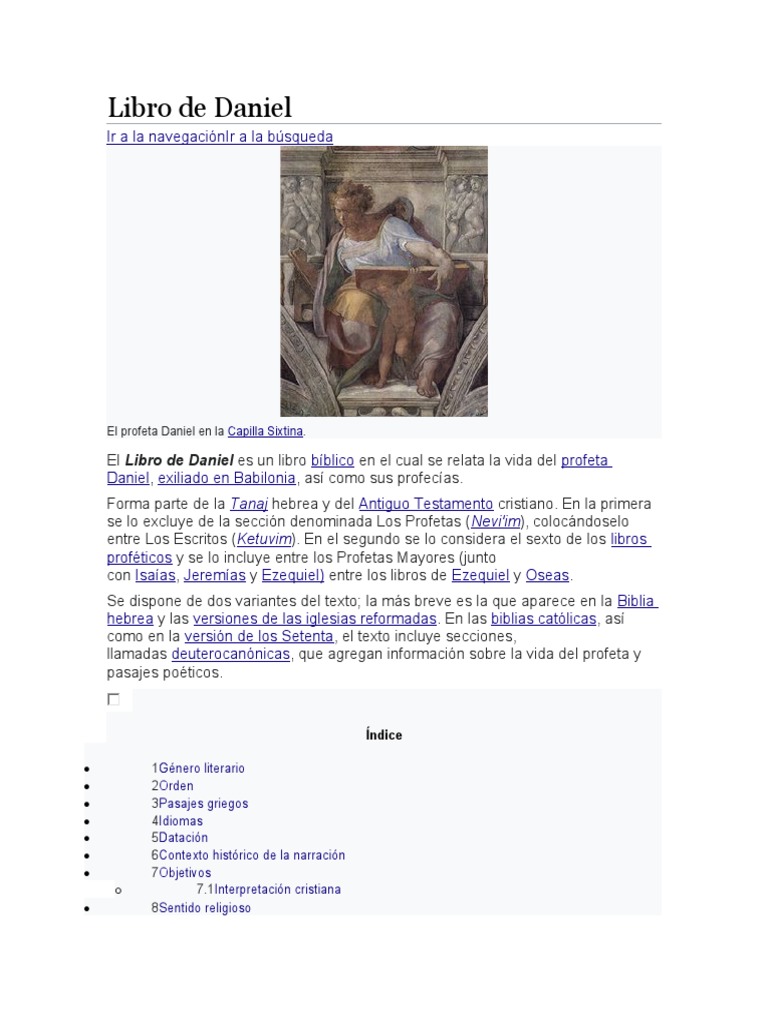 Libro de Daniel | PDF | Libro de daniel | Contenido bíblico