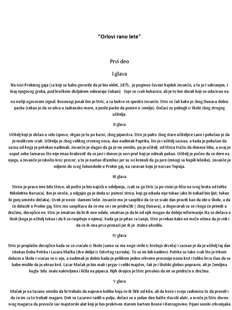 Orlovi Rano Lete I Deo | PDF