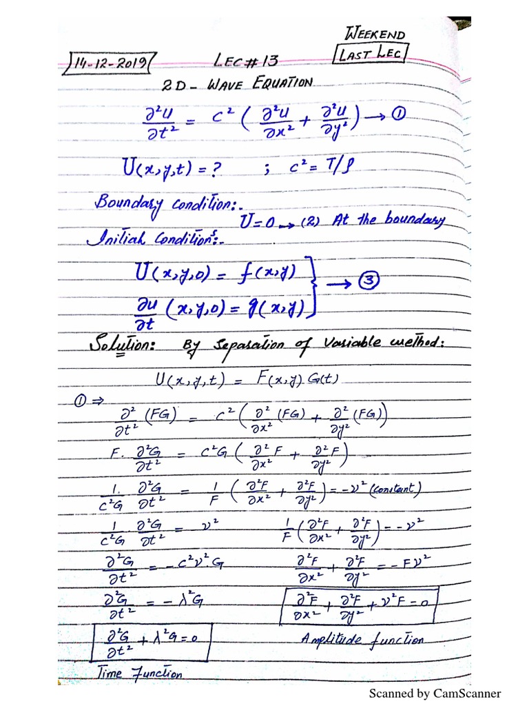 2D Wave Equation Analysis | PDF