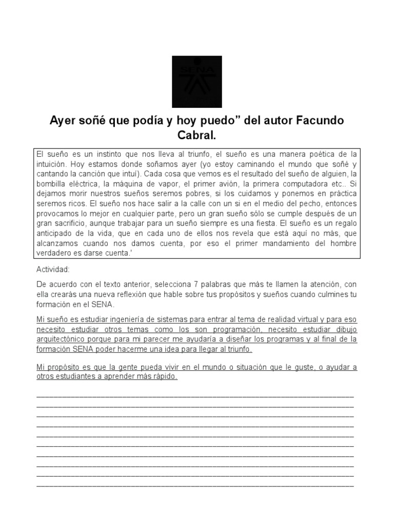 Ayer Soñé Que Podía y Hoy Puedo | PDF | Sueño | Dormir