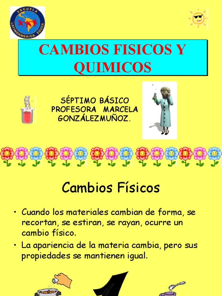Cambios Físicos y Químicos en Materia | PDF
