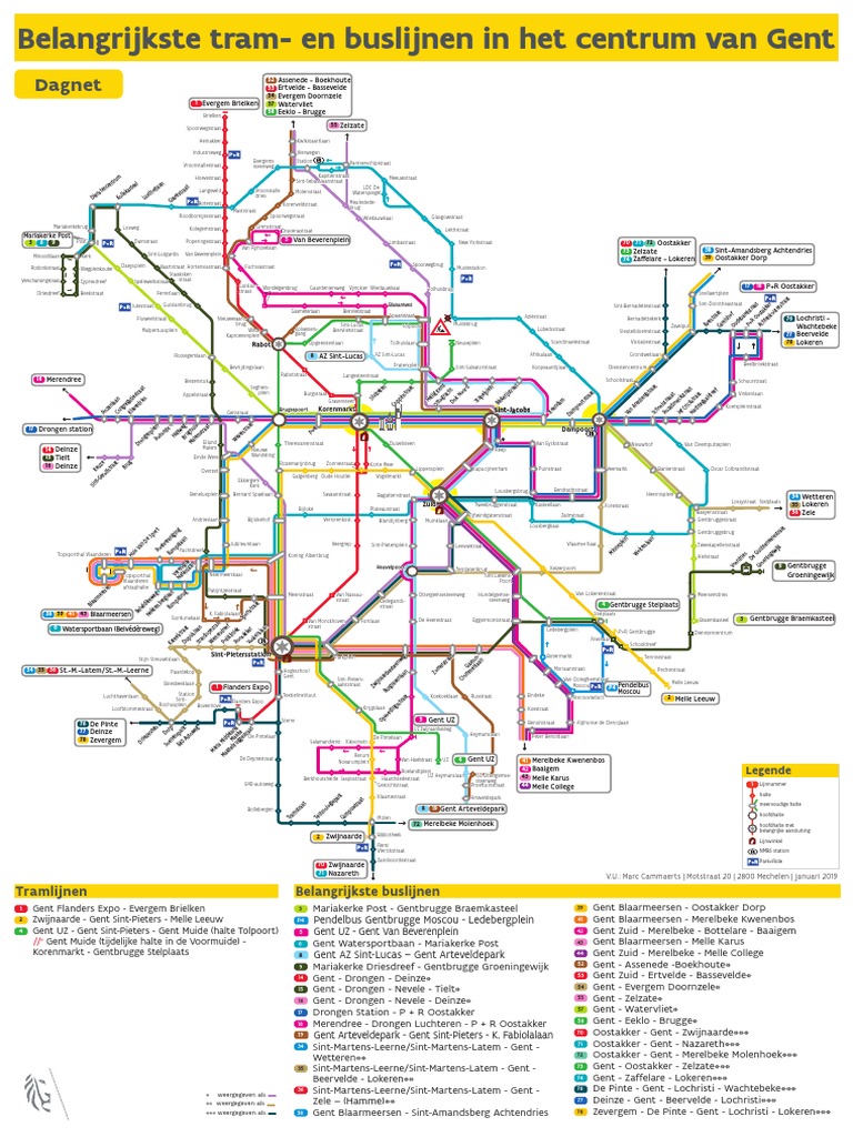 Schematisch Busnet Gent Uitgebreid Jan2019 - 0 | PDF