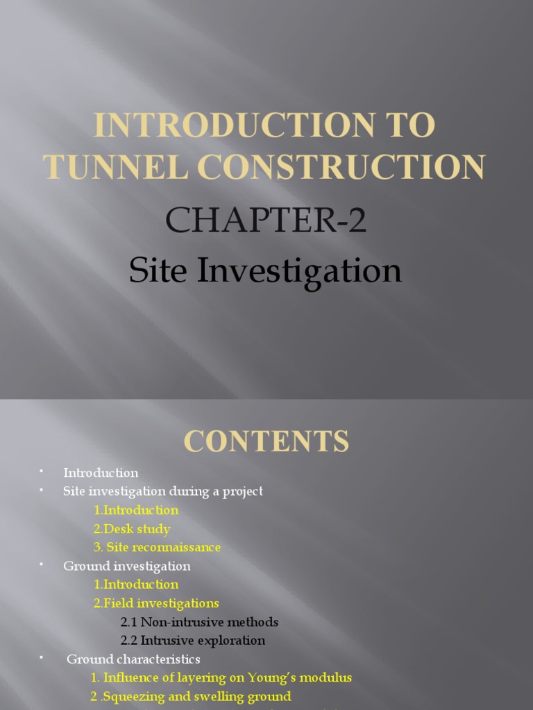 PPT-2 Site Investigation | PDF | Reflection Seismology | Strength Of ...