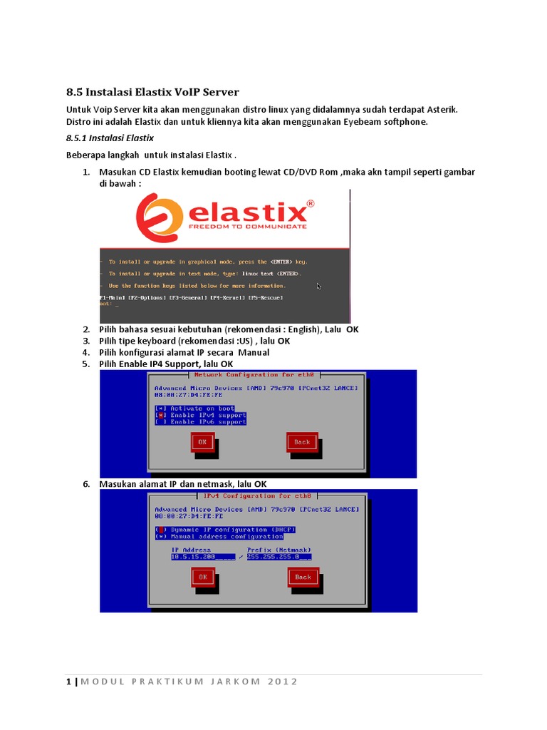 Instalasi dan Konfigurasi Elastix VoIP | PDF | Bisnis | Teknologi ...