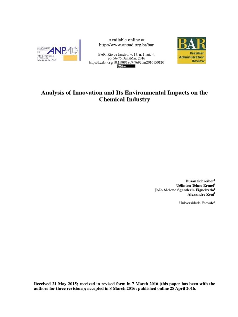 Analysis of Innovation and Its Environmental Impac | PDF | Innovation ...