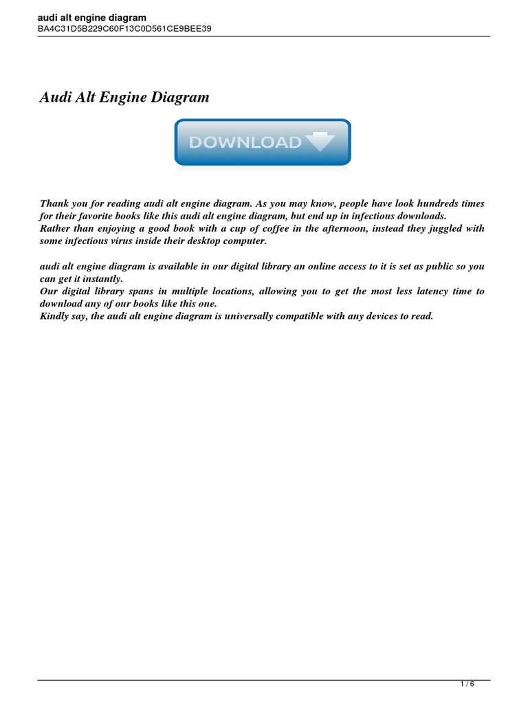 Audi A4 ALT Engine Diagram Overview | PDF | Audi | Vehicle Technology