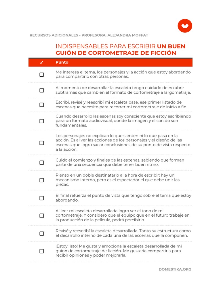 Check List Proceso de Escritura - Descargable PDF | PDF | Artes del ...