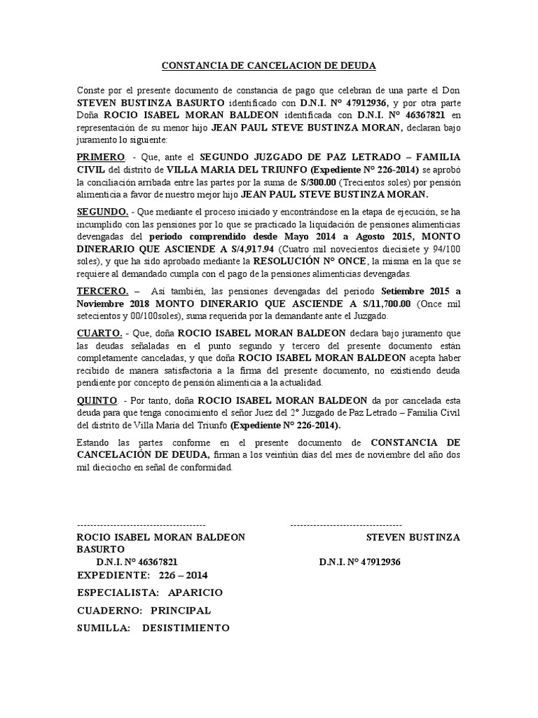 1 Constancia de Cancelacion de Deuda | PDF | Información del gobierno ...