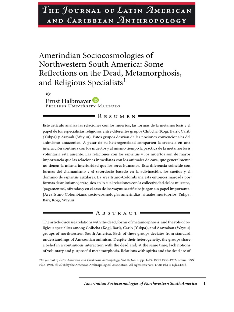 Amerindian Death Rituals in NW South America | PDF | Indigenous Peoples ...