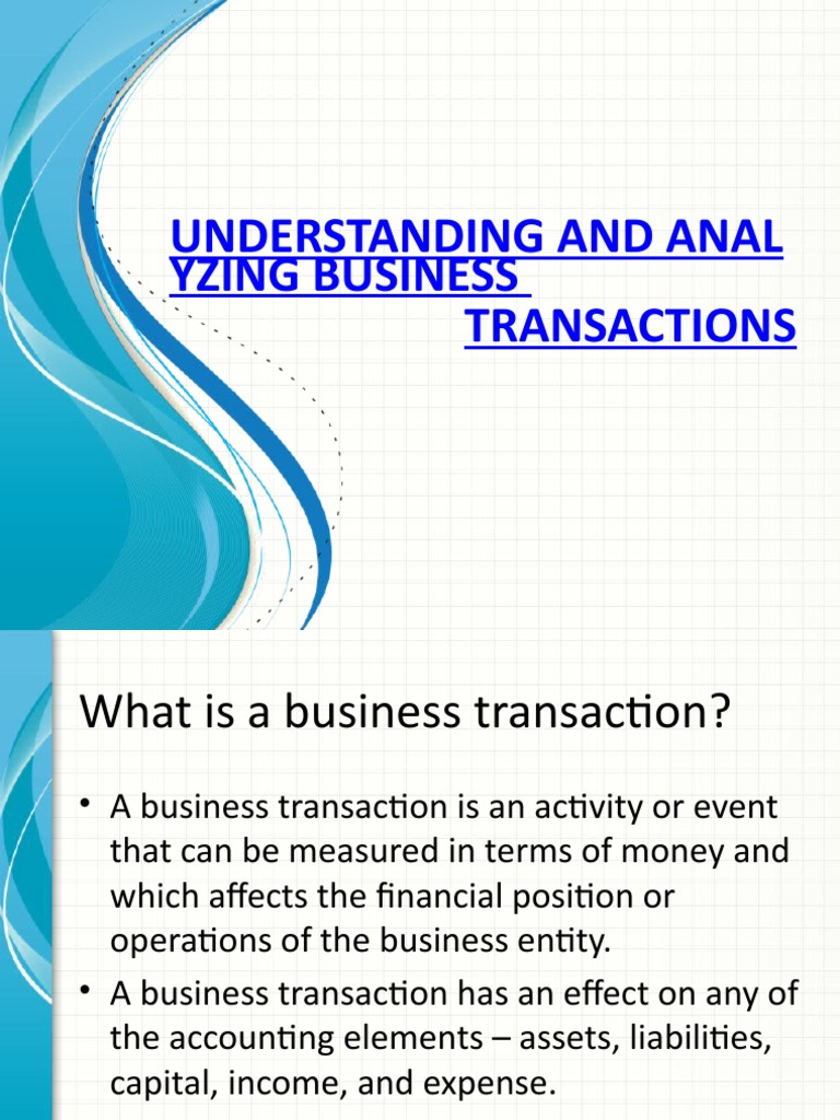 Business Transaction Analysis Guide | PDF | Debits And Credits ...