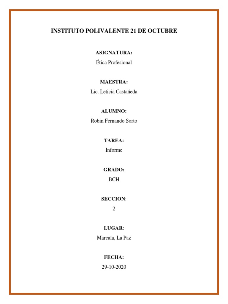 Robin Fernando Etica P | PDF | Corrupción política | Soborno