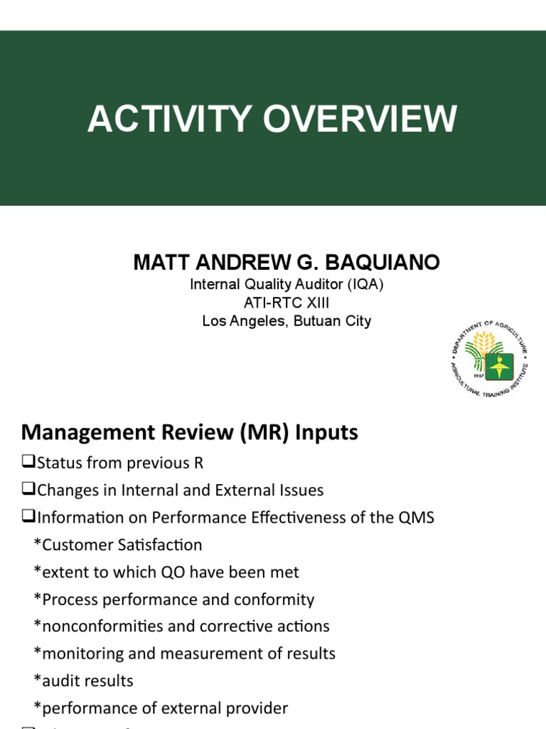 ISO 9001:2015 Management Review Insights | PDF | Iso 9000 | Audit