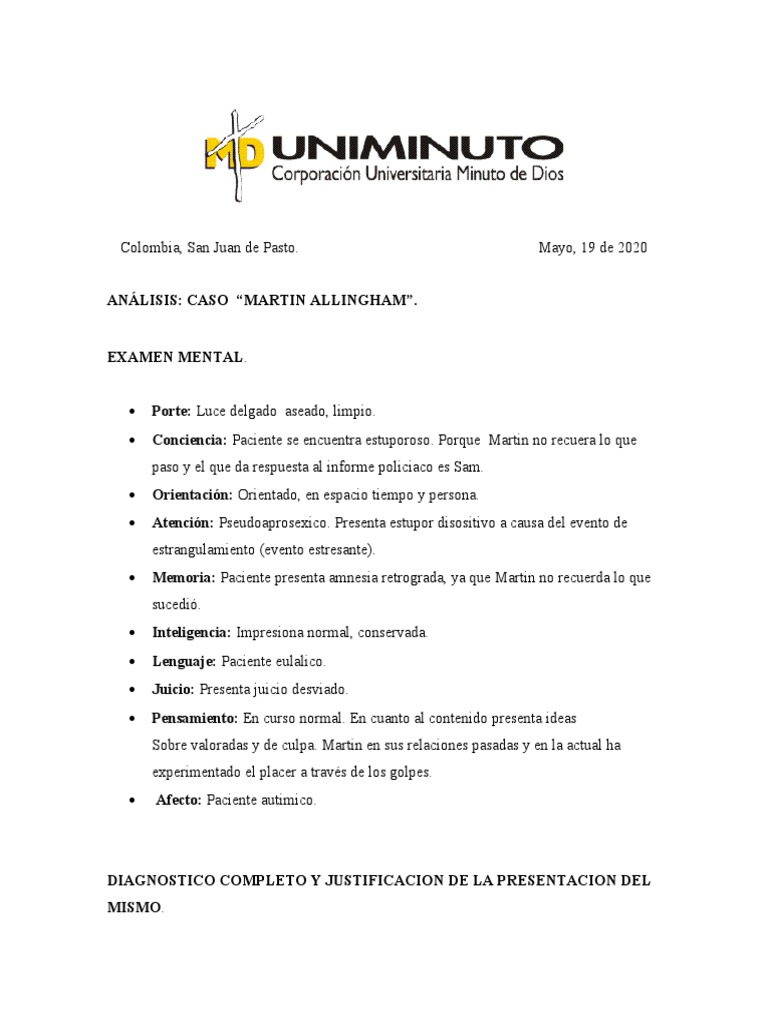 Análisis del Caso de Masoquismo Sexual | PDF | Trastorno mental ...