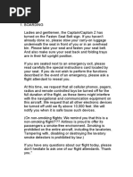 Flight Safety Demonstration Script 1 | PDF