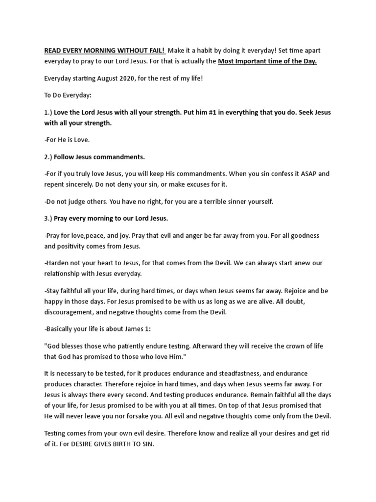 READ EVERY MORNING WITHOUT FAIL! Make It A Habit by Doing It Everyday ...