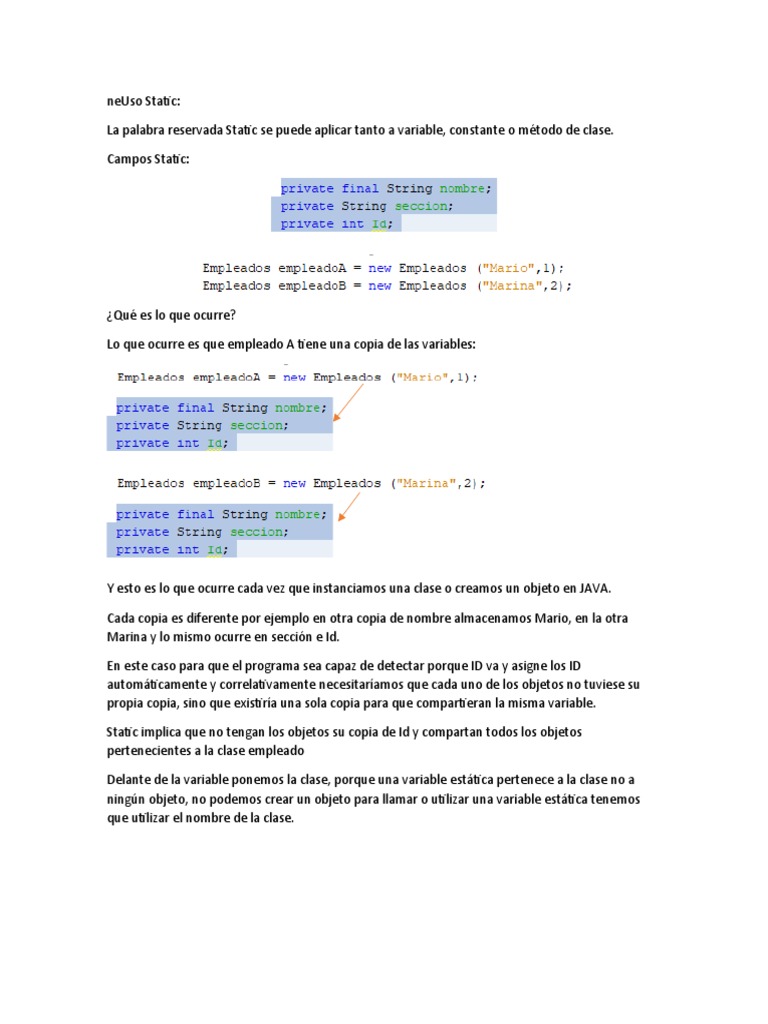 Java Documentos | PDF | Objeto (informática) | Herencia (Programación Orientada a Objetos)