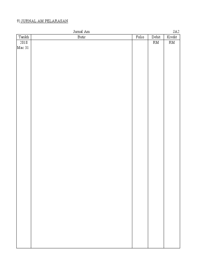 Contoh Jurnal Am Pelarasan SPM | PDF