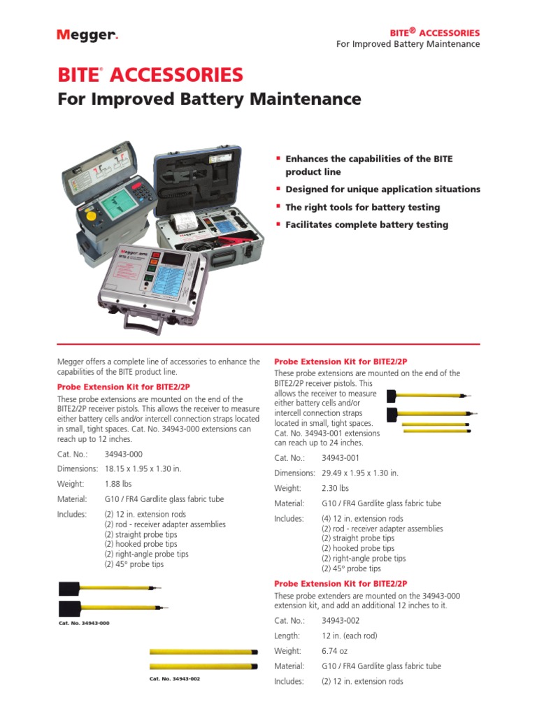 Bite Accessories: For Improved Battery Maintenance | PDF | Density ...