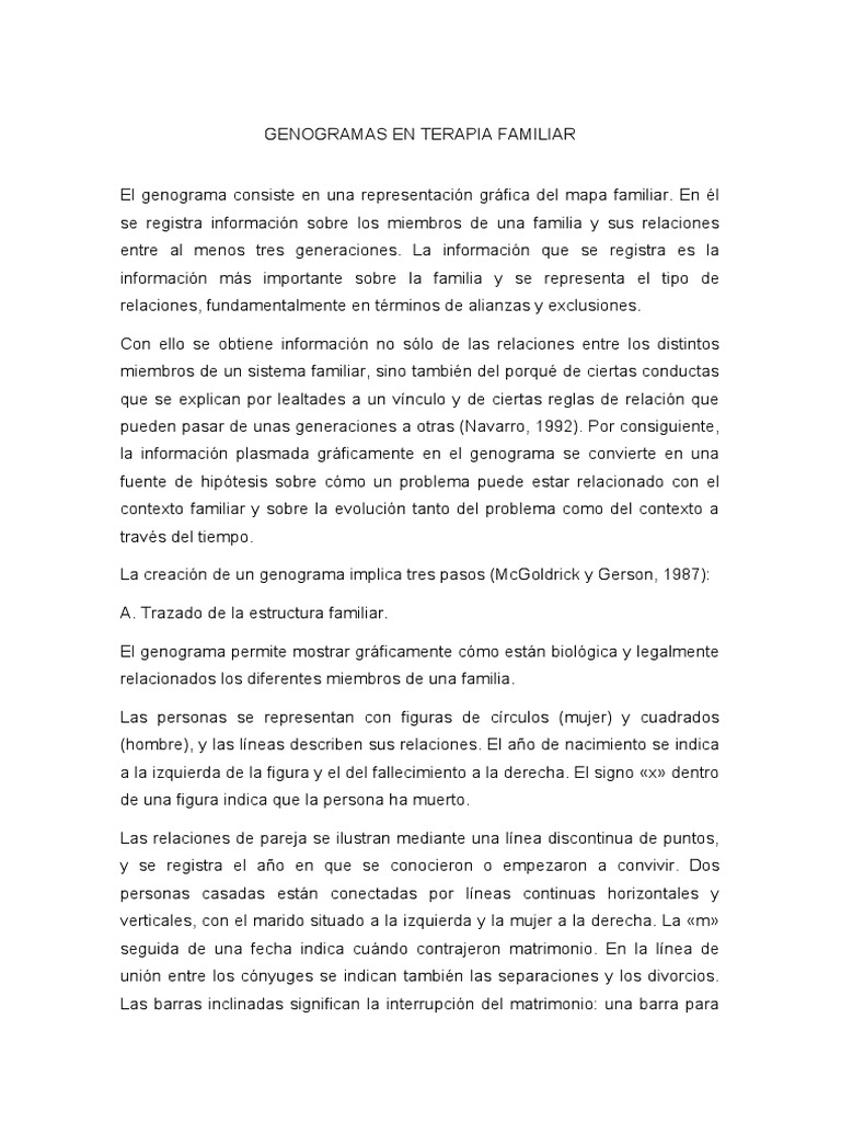 Genogramas: Mapa Familiar en Terapia | PDF | Familia | Divorcio