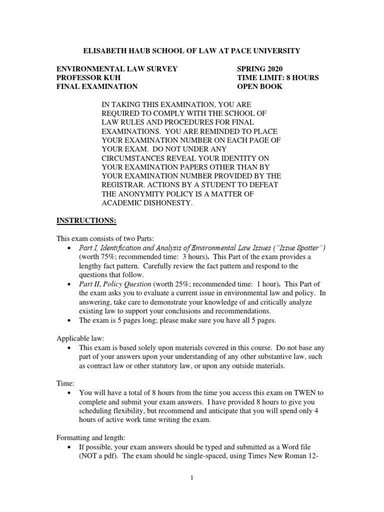 Environmental Survey Spring 2020 Final Exam PDF | PDF | Endangered ...
