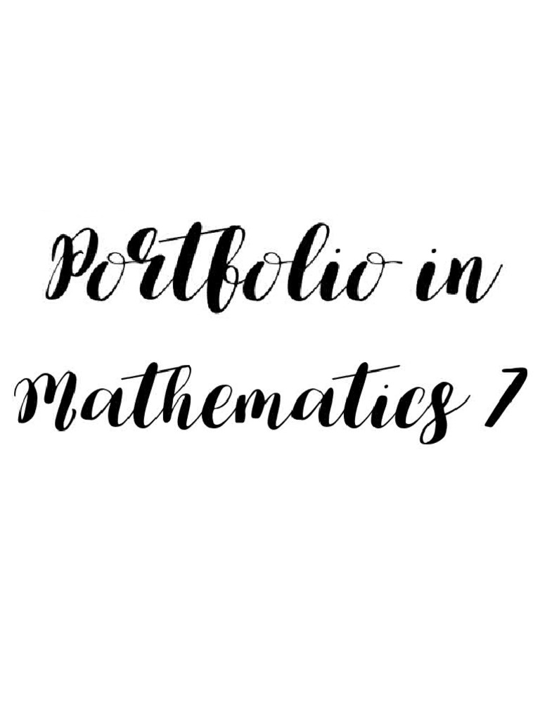 Math Cover Page | PDF