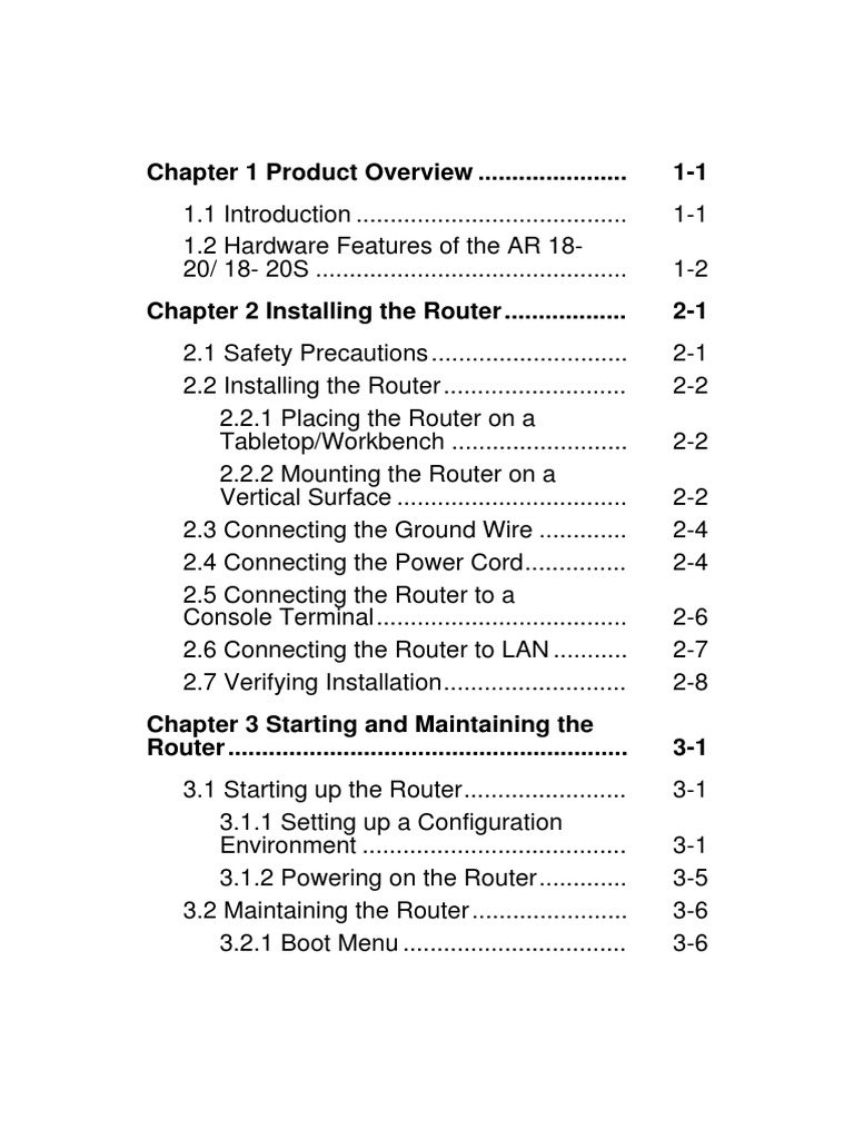 Quidway AR 18 - 2X Series Routers Installation Manual | PDF | Virtual ...