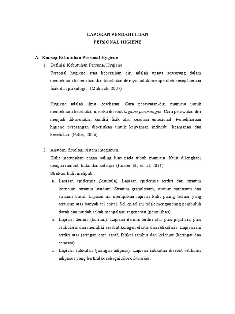 Panduan Personal Hygiene dan Perawatannya | PDF | Kesehatan Holistik
