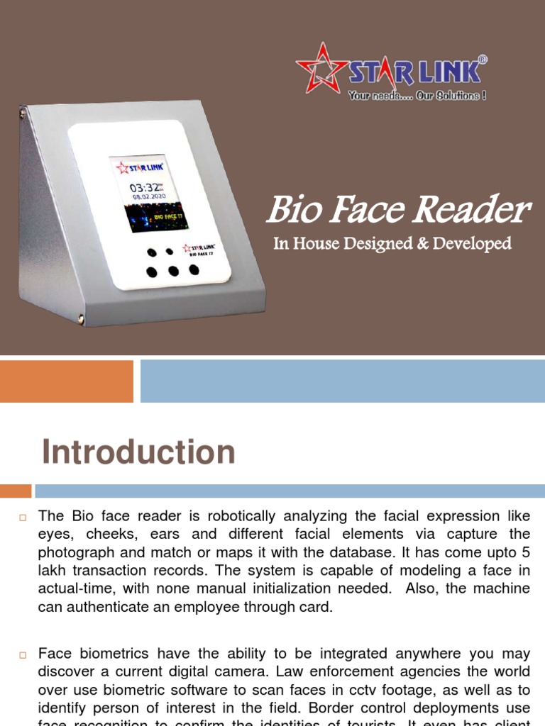 Advanced Biometric Face Reader | PDF