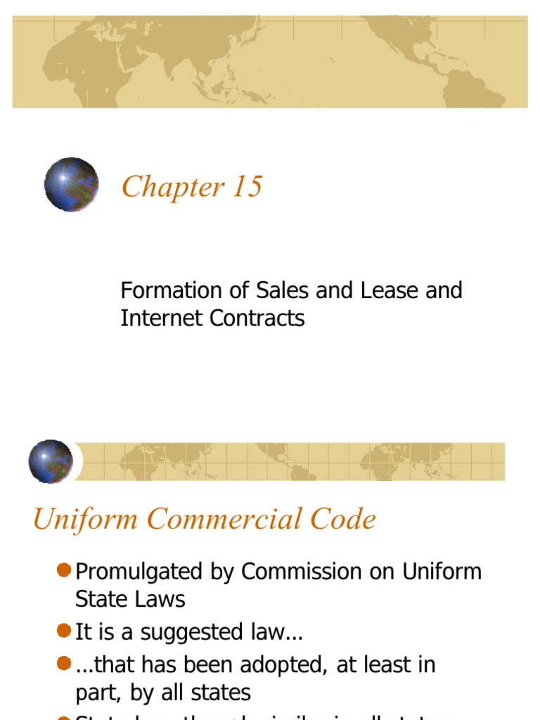 Formation and Structure of Sales, Lease, and Internet Contracts | PDF ...