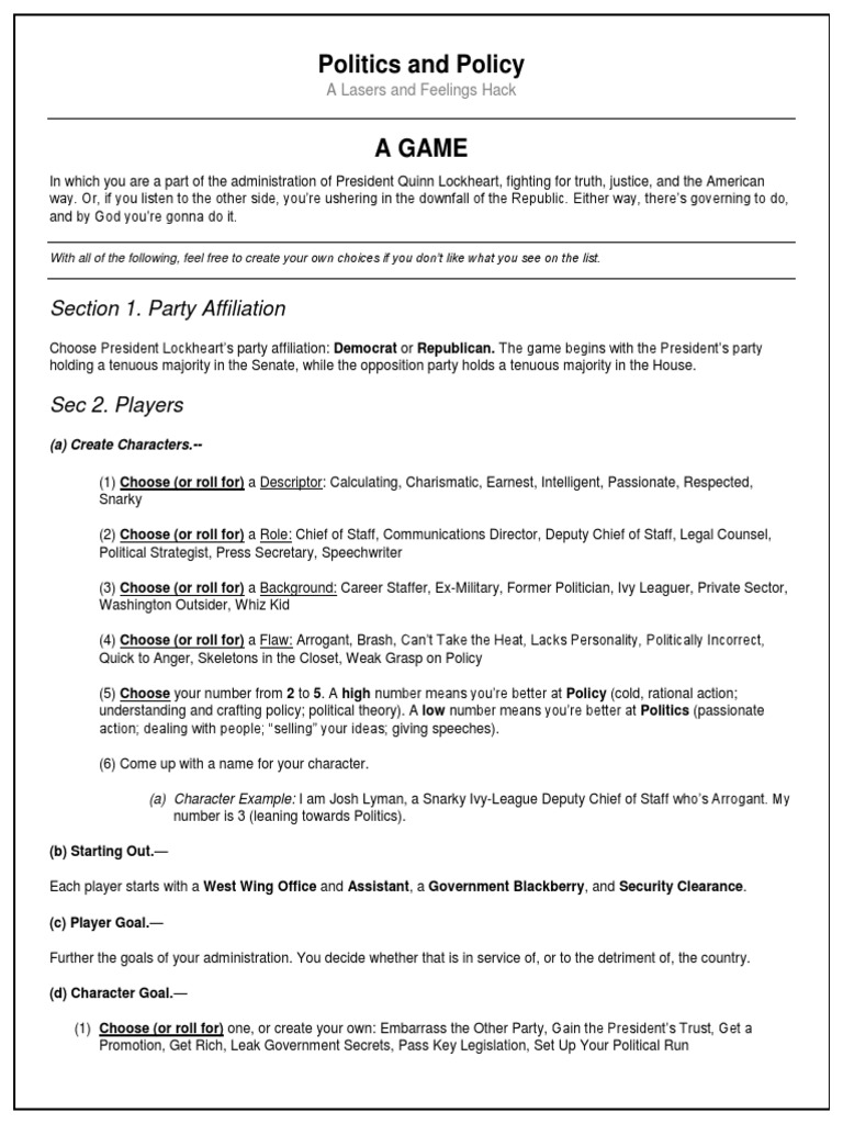 Politics and Policy: Section 1. Party Affiliation | PDF | Presidents Of ...