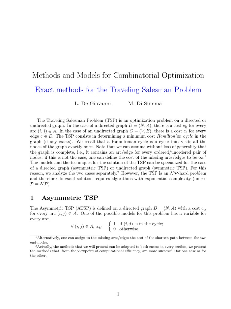 Methods and Models For Combinatorial Optimization | PDF | Linear ...