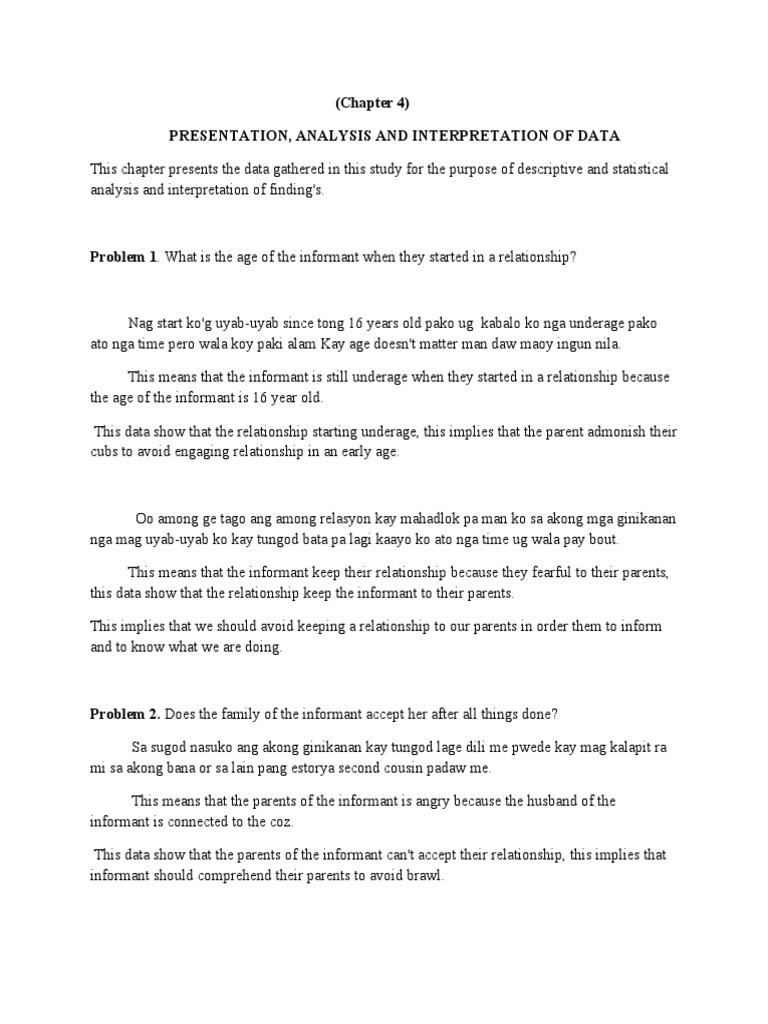 Presentation, Analysis and Interpretation of Data | PDF | Wellness