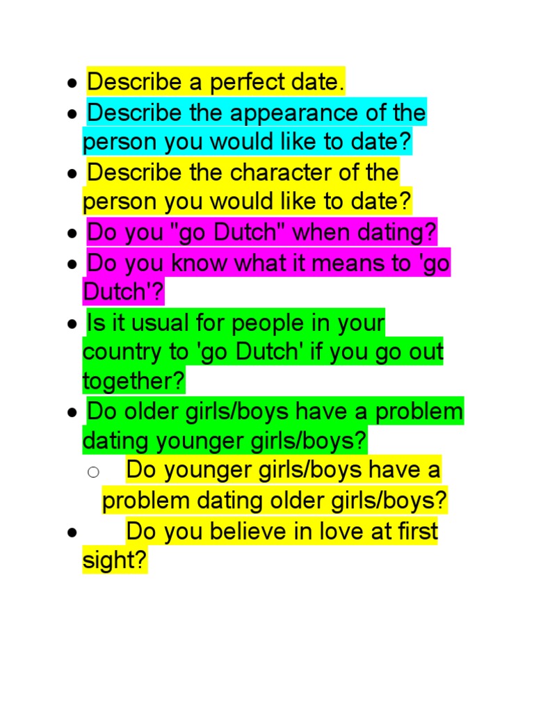 Describe A Perfect Date Winwin | PDF