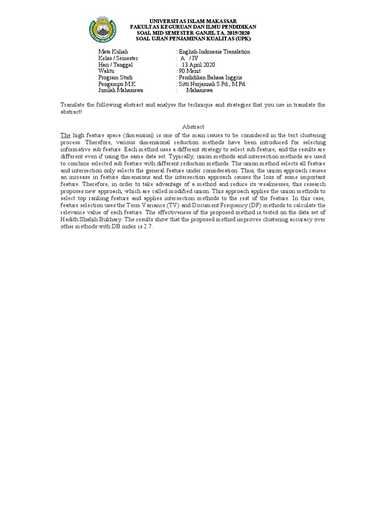 Improve text clustering with modified union approach | PDF