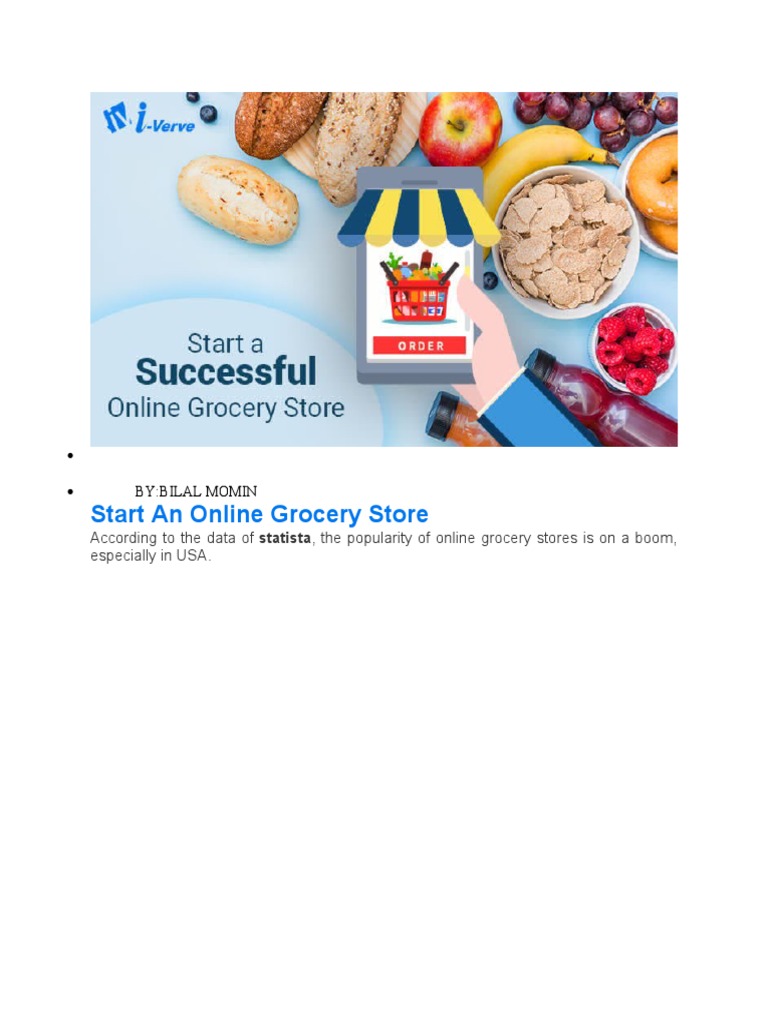 Start An Online Grocery Store | PDF
