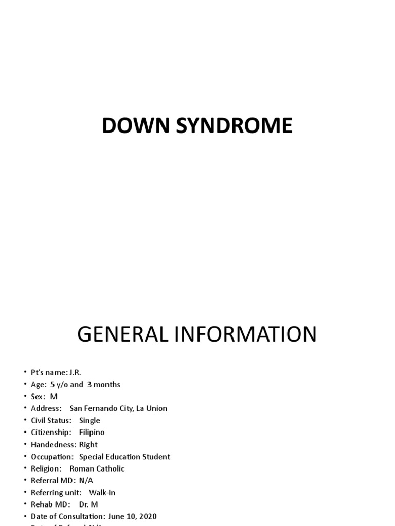 Down Syndrome | PDF | Childbirth | Prenatal Development
