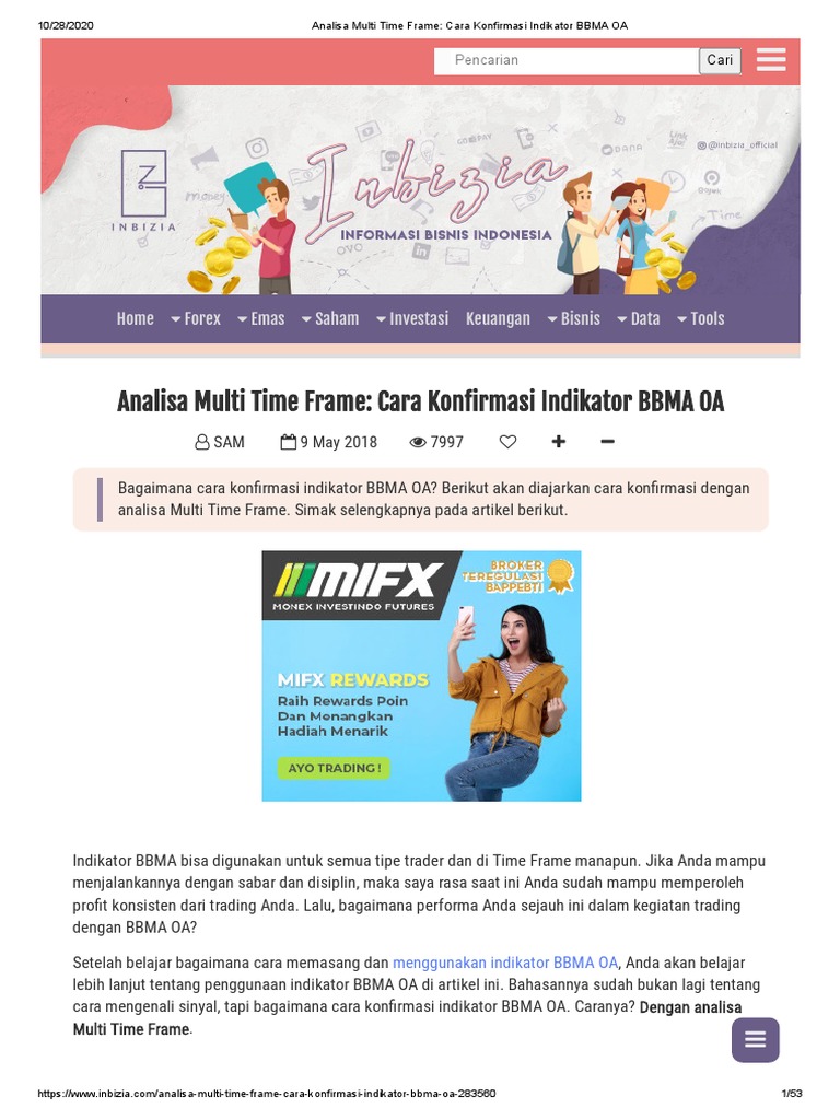 Analisa Multi Time Frame - Cara Konfirmasi Indikator BBMA OA | PDF ...