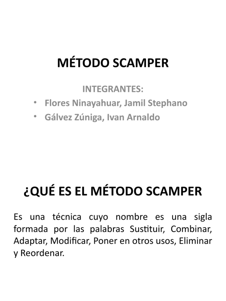 Método Scamper | PDF | Negocios