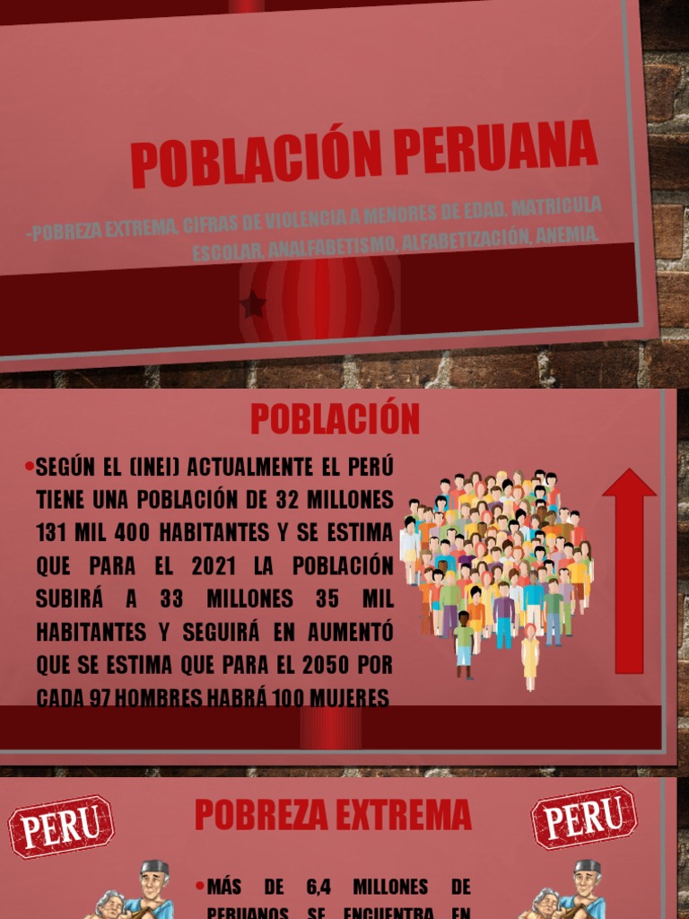 Población Peruana | PDF | Perú | Etapas de la vida humana