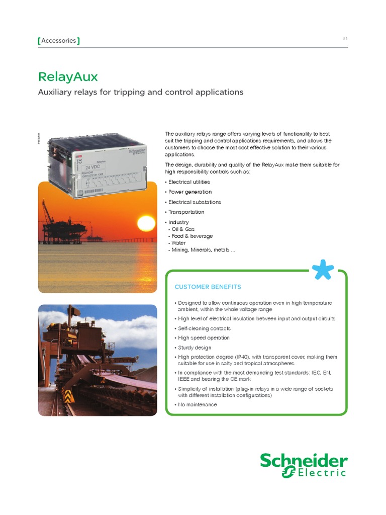 Relayaux: Auxiliary Relays For Tripping and Control Applications | PDF ...