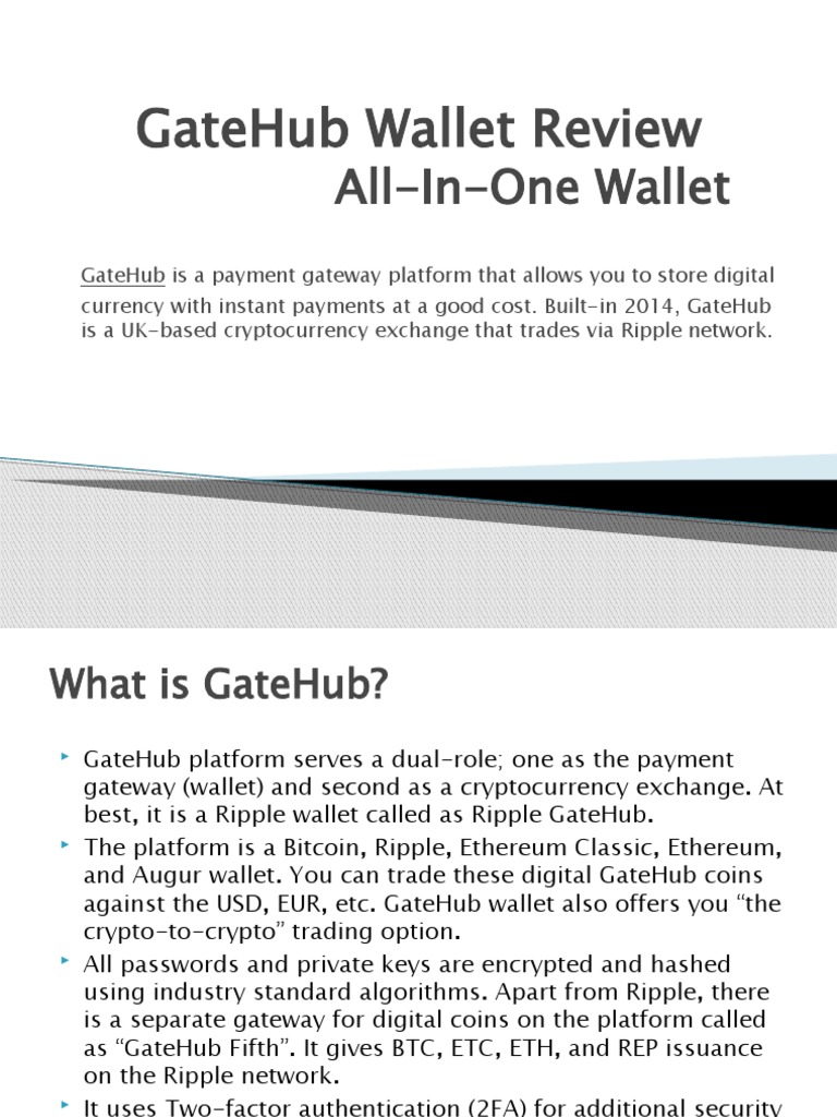 GateHub Wallet Review - All-In-One Wallet | PDF | Cryptocurrency | Bitcoin