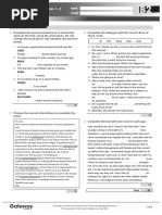 B1PLUS UNIT 6 Test Answer Key Higher | PDF | Learning | Cognition