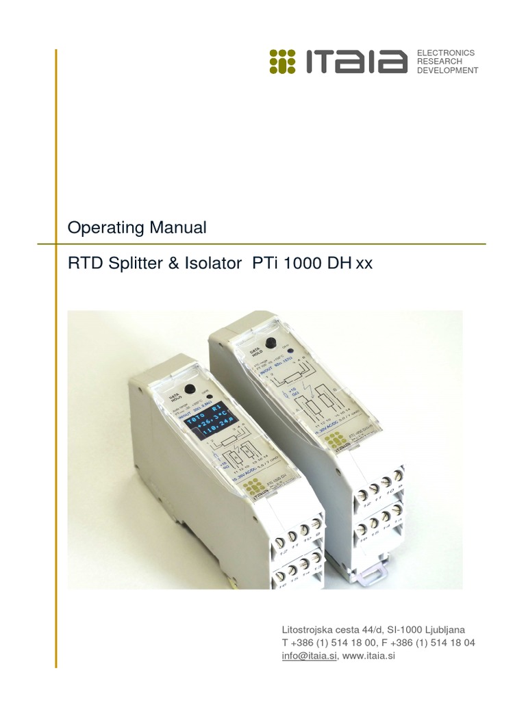 Manual - PTi 1000 DH - A5 - v1.9 7.2017 | PDF | Power Supply | Physical ...