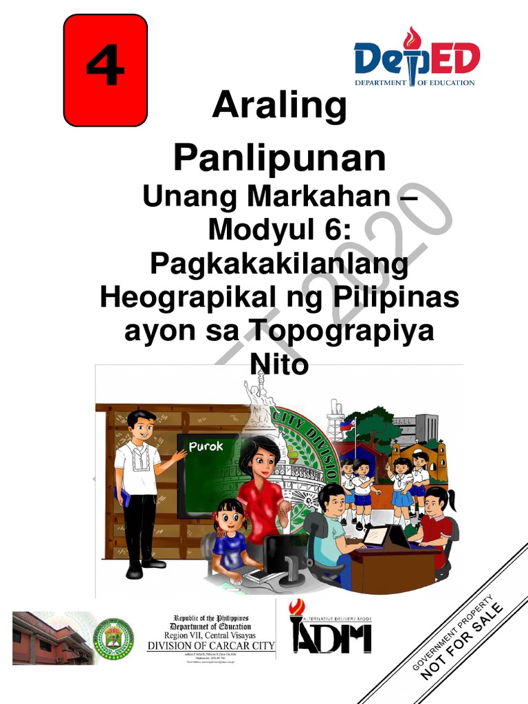 AP 4 Q1 WEEK5 MOD6 Pagkakakilanlang-Heograpikal-ng-Pilipinas-ayon-sa-Topograpiya-nito V0.1 CC ...