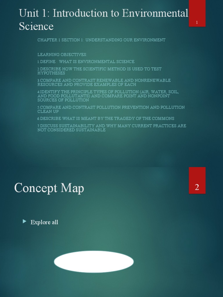 Unit 1: Introduction To Environmental Science | PDF | Environmental ...