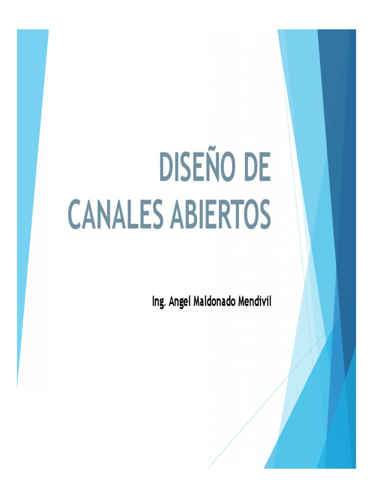 Diseno De Canales Abiertos Pdf Pdf Canal Diseño