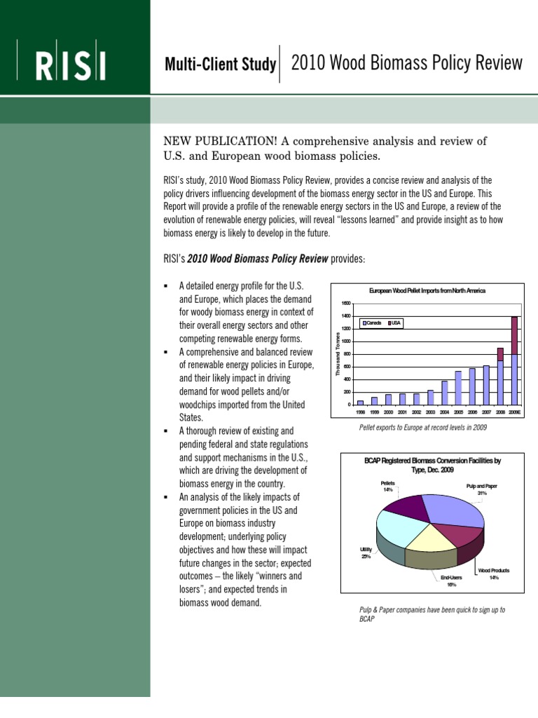 2010 Wood Biomass Policy Insights | PDF | Biomass | Biofuel